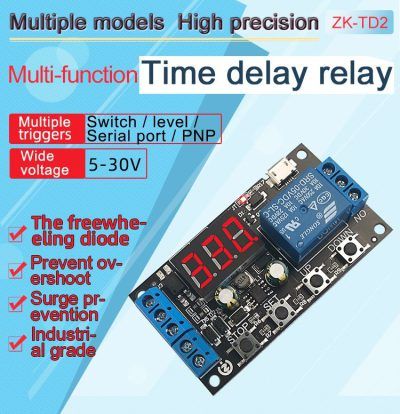 ماژول تایمر 30-6 ولت قابل تنظیم همراه با رله و نمایشگر مدل JZ-801